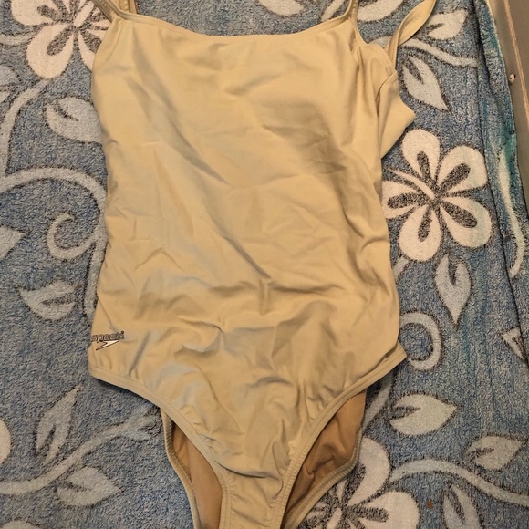 Speedo | Swim | Speedo Beige One Piece Size 2 Like New With Support Bra ...